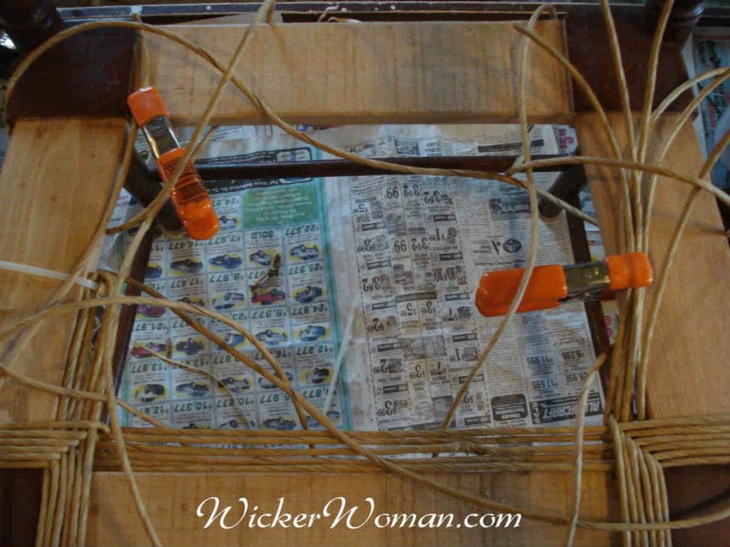 4th Way to Start a Paper Rush Seat | The Wicker Woman