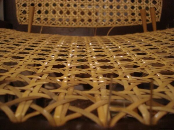 Three chair caning design samples