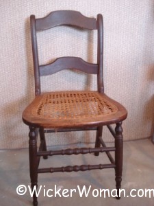 Chair Caning Tip of the Day -- Correct Weaving Direction