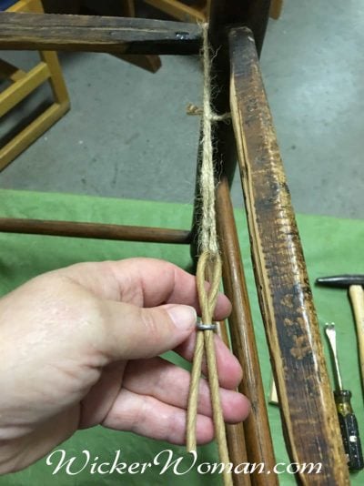 4th Way to Start a Paper Rush Seat | The Wicker Woman